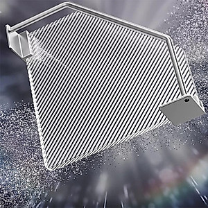 LOPSUM Versatile Acrylic Towel Shelf – 10-Year Warranty Corner Shower Caddy with Easy Installation, Large Capacity, and Triangular Storage Rack for a Clutter-Free Experience, Gun Grey