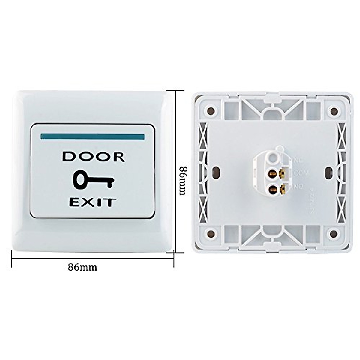 LIBO Full Set Kit of RFID Access Control Keypad 125KHz with DC12V Electric Lock Electronic Bolt Lock, 3A Power Supply, Exit Button, 10pcs ID Key Cards