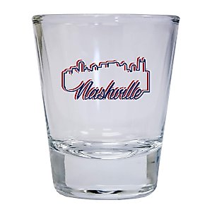 Nashville Tennessee Music City Trendy Souvenir Round Shot Glass