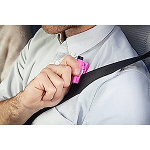 resqme Accessory Pack The Original Emergency Keychain Car Escape Tool, 2-in-1 Seatbelt Cutter and Window Breaker, Made in USA with Visor Clip, Lanyard, Keyring and Cable Tie - Pink