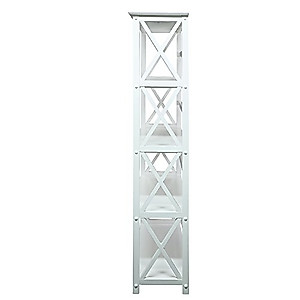 Casual Home Montego Bookcase, 5-Shelf, White,324-51