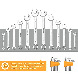 DEKOPRO 192 Piece Mechanics Tool Set Socket Wrench Set, Plastic Storage Case with Auto Repair Hand Tool Kit Wrench Tool Box Set