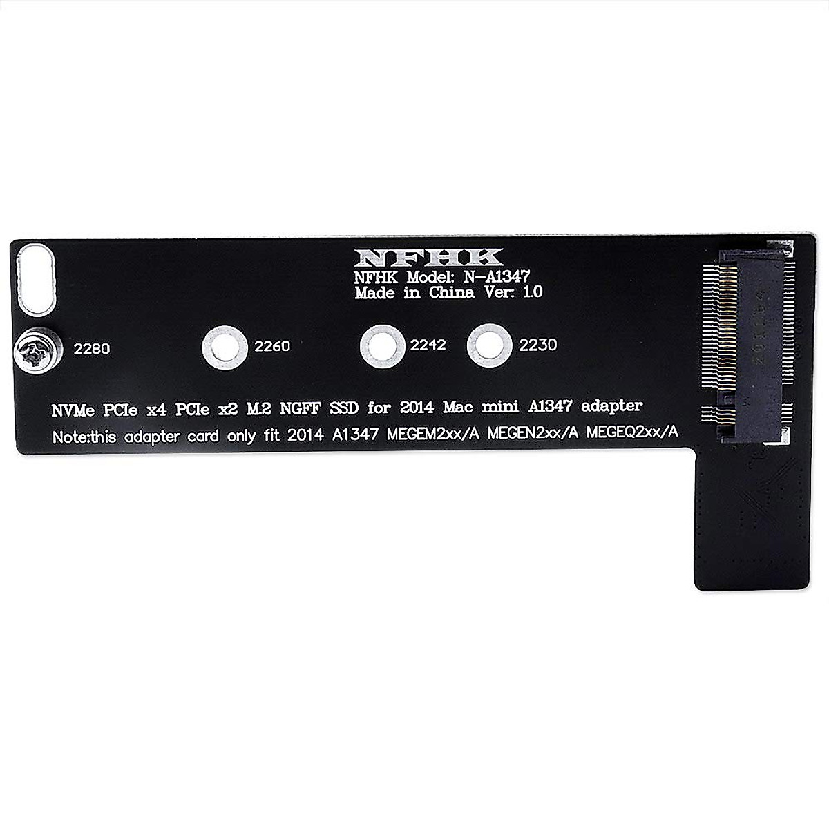 HUYUN M.2 NGFF M-Key NVME SSD Convertor Compatible for 2014 Mini A1347 MEGEN2 MEGEM2 MEGEQ2