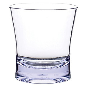 Carlisle FoodService Products Alibi Double Old Fashioned Glass for Restaurant, Kitchen, and Bar, Plastic, 12 Ounces, Clear