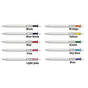 Uni-Ball One Gel Ink 0.5mm Ballpoint pen 10 Colors Set UMNS05-10C Japan import With Original Stylus Ballpoint Touch Pen
