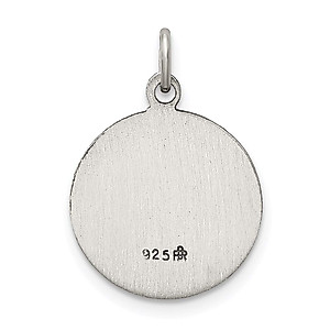 Sterling Silver Antiqued Our Lady of Fatima Medal QQC5580