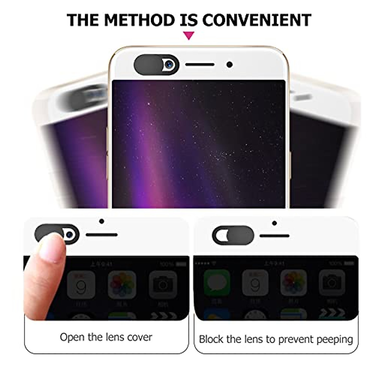 SOLUSTRE Computer Camera Pc Camera 3pcs Crystal Camera Laptop Camera Protector Camera Cover Protector Webcam Cover Slide Cover Slides Webcam Computer Camera Pc Camera