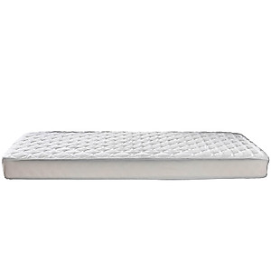 Waterproof Quilted RV Bunk Mattress Protector Pad for 30 x 75 Narrow Twin Camper Bed Padded Cot Size Matress Cover with Elastic Skirt White