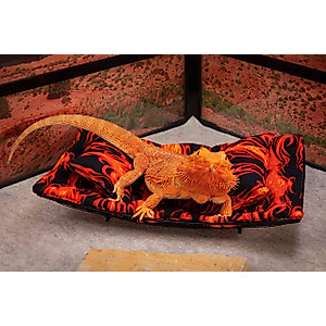 Chaise Lounge for Bearded Dragons, Flames Fabric