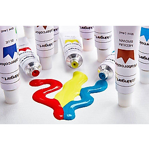 KINGART Studio Watercolor Paint, 12 ml (.4oz), Set of 12 Colors