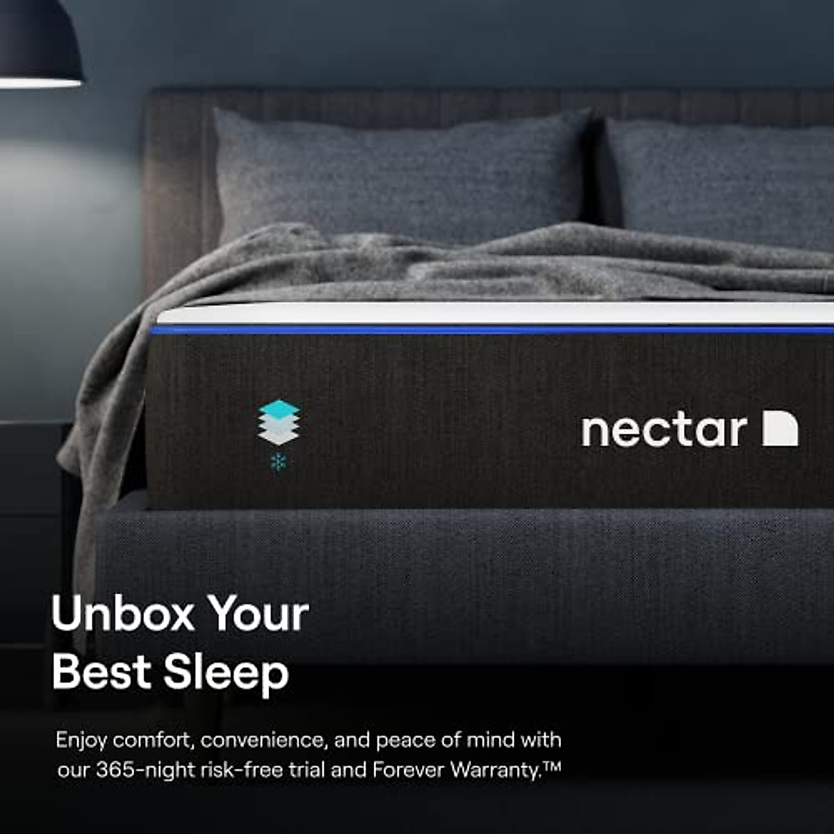 Nectar Twin Mattress 12 Inch - Medium Firm Gel Memory Foam - Cooling Comfort Technology - 365-Night Trial - Forever Warranty ,White