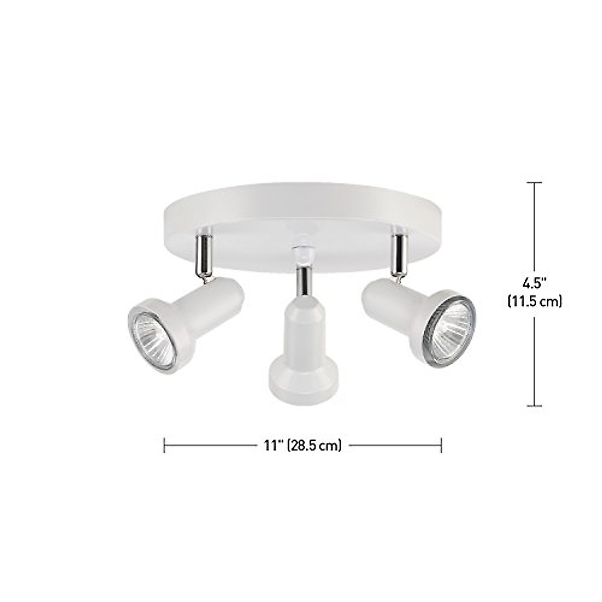 Melo 3-Light Track Lighting Canopy, Glossy White Finish, Bulbs Included,59323