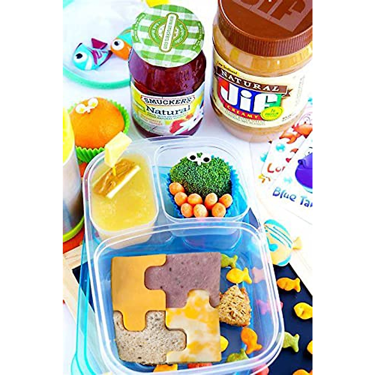 Sandwich Cutters Shapes Set for Kids Bread Vegetables Fruits Cheese Shapes Mold Supplies Crust Bento Lunch Box Accessories and Uncrustable Sealer