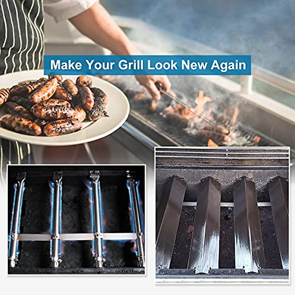 Criditpid Grill Parts Kits Compatible for Char-Broil Charbroil 463244011, 463247209, 463257010, 463247310, 463247009, 463247412, 463257110, 463270614, 463243812, Replacement for Charbroil 463257010