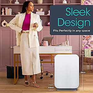 Alen Air Purifier BreatheSmart Flex HEPA w/ VOC/Smoke Filter - 1400 Sq. Ft - Perfect for Bedrooms - Captures Allergens, Dust, & Mold + VOCs & Smoke