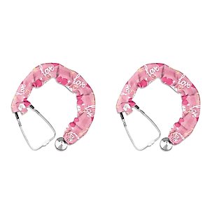 Luarisgur Stethoscope Sleeve Pink Stethoscope Covers for Nurses Love Pattern Nurse Graduation Gifts for Women Stethoscope Accessories Stethoscope Protective Cover 2 Pcs