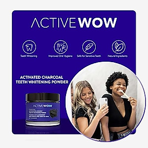 Active Wow Teeth Whitening Charcoal Powder Natural