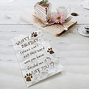 Supoeguk Funny Birthday Card from Dog, Wuff You Pun Birthday Card, Visually Wrinkled Paper Birthday Card, Cute Birthday Card for Dog Mom Dog Dad, Dog Owner Gift