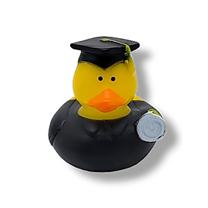 Cool Holiday Rubber Ducks (2") Standard Size. (12 Pack) Cute Duck Bath Tub Pool Toys. (Graduation Rubber Ducks)