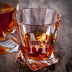 Personalized Twist Whiskey Glasses Set (Custom Product)