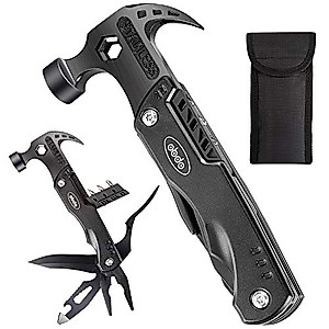 Camping Hammer Multitool Stocking Stuffers for Men Dad, 14 in 1 Mini Hammer Camping Gear Survival Tool for Men, DIY Handyman(hammer)