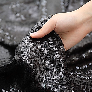 Black Backdrop Curtains for Parties 2 Panels 2ftx8ft Sequin Birthday Backdrop Seamless Photography Background Halloween Decoration