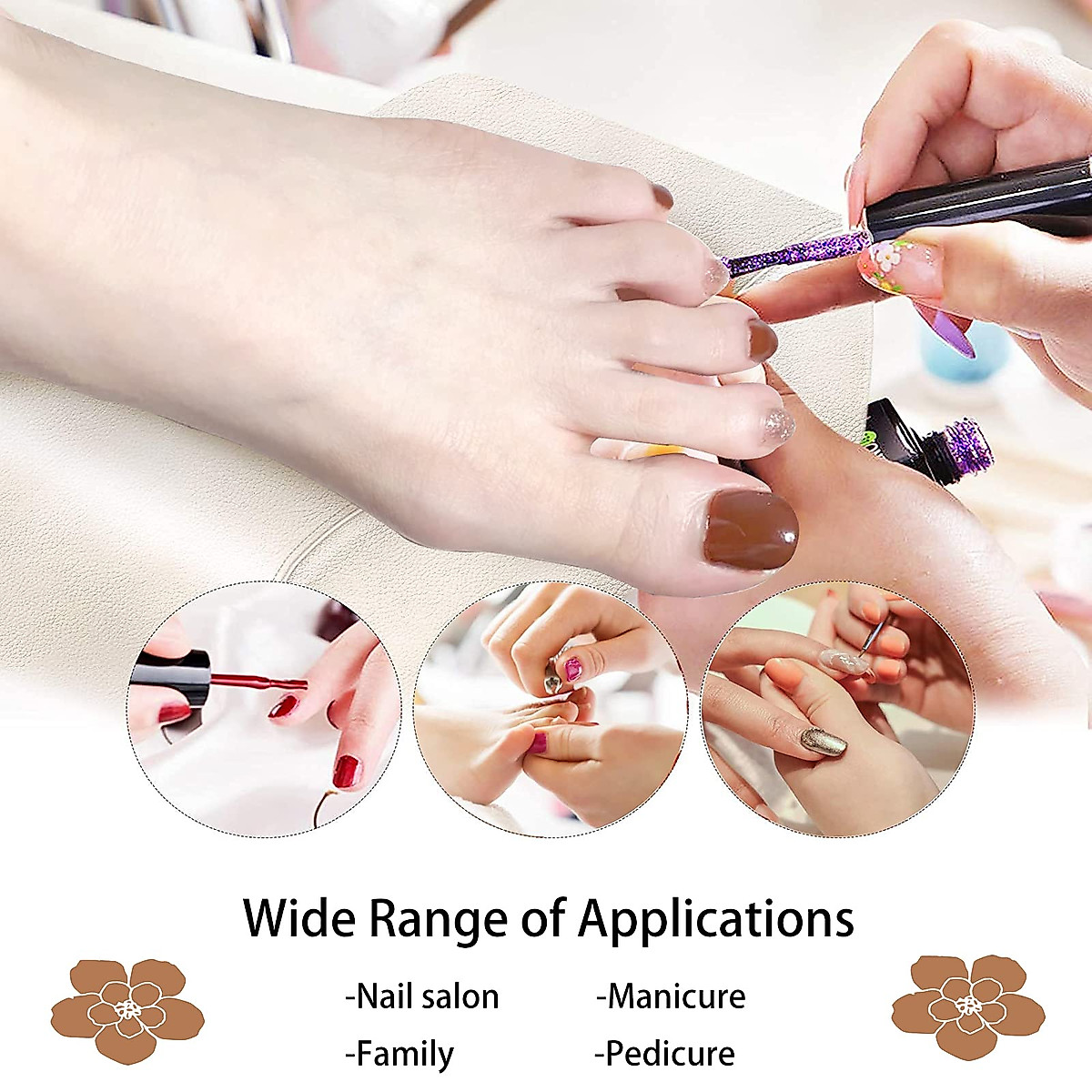 Qiwey Adjustable Pedicure Nail Footrest Stool,Manicure Foot Rest Chair with Soft Cushion Design,Pedicure Foot Rest for Nail Tech Nail Equipment Salon Spa (White)