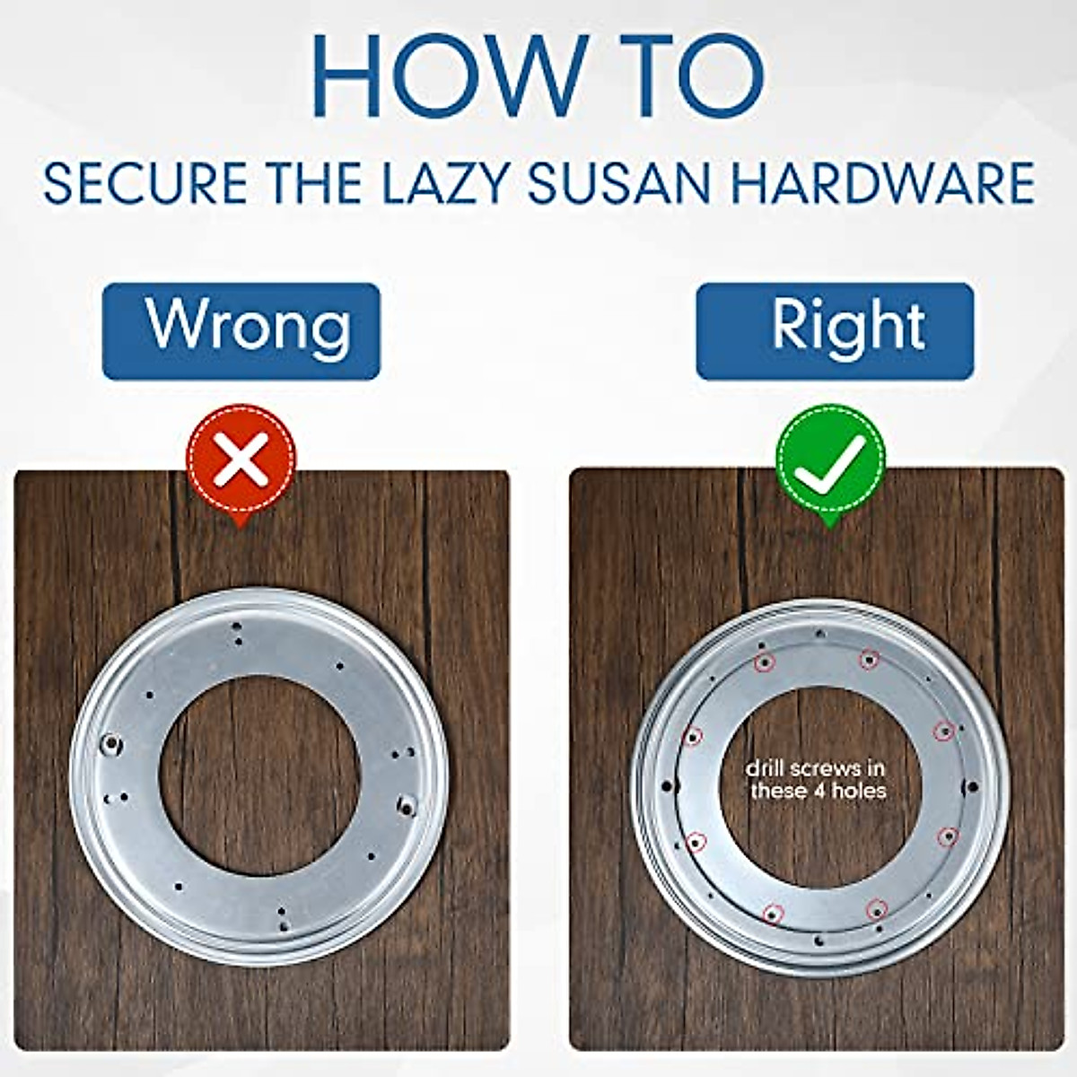 3 Pieces Lazy Susan Hardware 12 Inch Lazy Susan Turntable Ball Bearing Heavy Duty 0.8 mm Thick Lazy Susan Base for Rotating Table Kitchen Storage Serving Tray Corner Shelves Book Rack