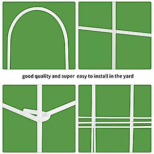 Amagabeli 14 Panels White Decorative Garden Fence Border 20ft(L) x32in(H) Rustproof Animal Barrier for Dog Iron Landscape Wire Folding Garden Fencing Panel Flower Bed Edge Section Edging Fences ET300