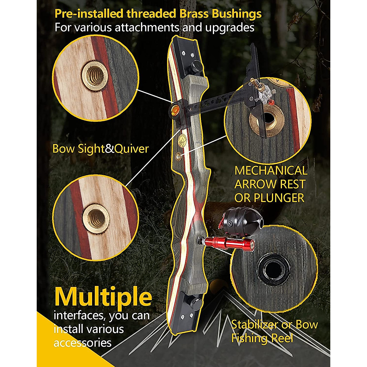 TOPARCHERY 62" Recurve Bow,Bow and Arrow Adult Archery Bow Set - for Beginner or Adults