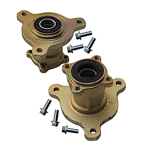 WPHMOTO Front Disc Brake Wheel Rim Hub with Steering Knuckle Kit for 110cc 125cc Quad Dirt Bike ATV Go Kart Buggy 4 Wheeler