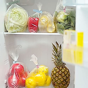 Semjikoy 30 Pack Sealing Clip Bag Plastic Bag Sealing Clips Snack Bag Plastic Sealing Clip 4.7 Inches& 6 Inches