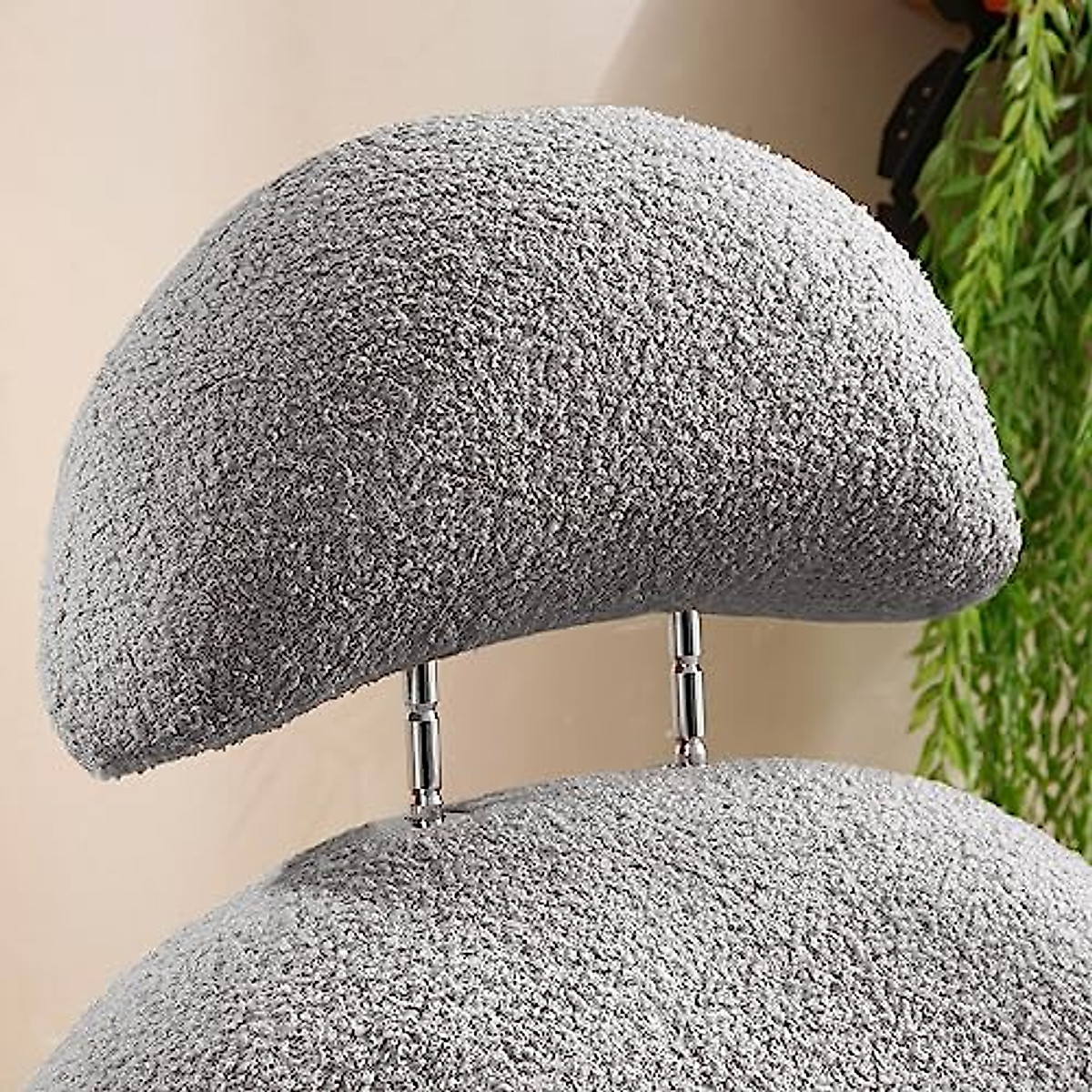 Holaki Nursery Rocking Chair,Modern Sherpa Fabric Accent Upholstered Rocker Glider Chair for Baby and Kids,Comfy Armchair with Gold Metal Frame,Leisure Sofa Chair for Nursery/Bedroom/Living Room(Grey)