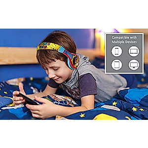 Ryans World Kids Headphones, Adjustable Headband, Stereo Sound, 3.5Mm Jack, Wired Headphones for Kids, Tangle-Free, Volume Control, Foldable, Childrens Headphones Over Ear for School Home, Travel