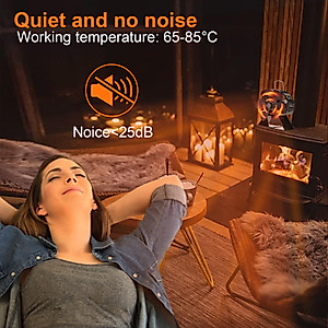 Xiongxiong Wood Stove Fan 6 Blade Fireplace Fan for Wood Burning Stove,Heat Powered Stove Fan Komin Log Wood Stove Accessories,Silent Operation Circulating Warm Air(Non Electric)