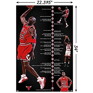 Trends International Michael Jordan - Timeline Wall Poster, 22.375" x 34", Unframed Version