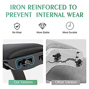 MallVitally Adjustable Kneeling Chair, Wooden Ergonomic Rocking Chair - Improve Your Posture with an Angled Seat for Home,Office(Black)