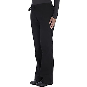 Vital Threads Womens Scrubs Set V-Neck Top & Drawstring Pant, VT514C, S, Black