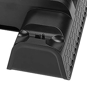 Bewinner1 for PS4 Stand Cooling Fan, Multi-Function Cooling Heat Dissipation Bracket Fan Card Rack Game Machine Charging Dock Station for PS4 Handle Gamepad