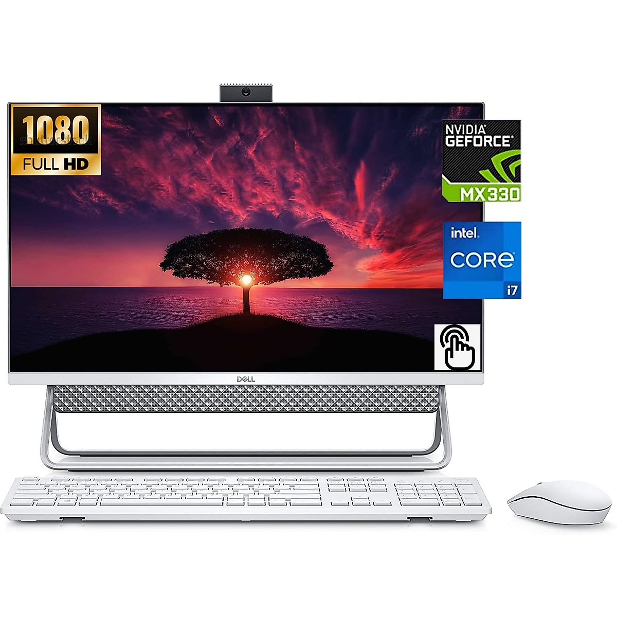 Dell Inspiron 27 7000 7700 All-in-One Business Desktop, 27" FHD Touchscreen, Intel Core i7-1165G7, Windows 10 pro, 32GB RAM 512GB SSD, HDMI, USB-C, WiFi6, Webcam, GeForce MX330 2GB, Silver
