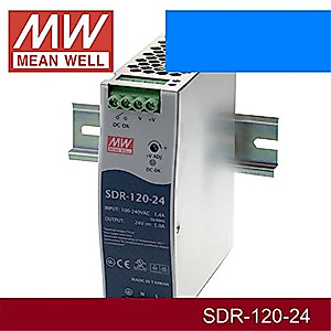 DIN Rail PS 120W 24V 5A SDR-120-24 Meanwell AC-DC SMPS SDR-120 Series MEAN WELL Switching Power Supply