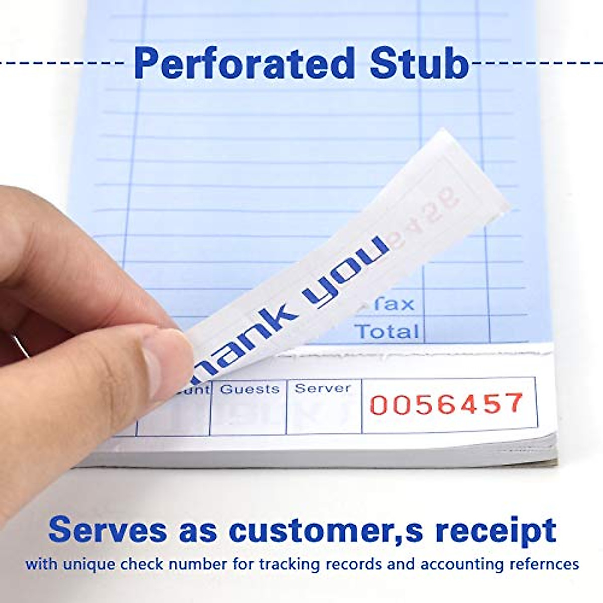 Guest Check Book, Server Note Pads and Waitress Order Pads, 50 Checks Per Book for Total 1200 Guest Checks, 3.5" x 6.75" (1200)