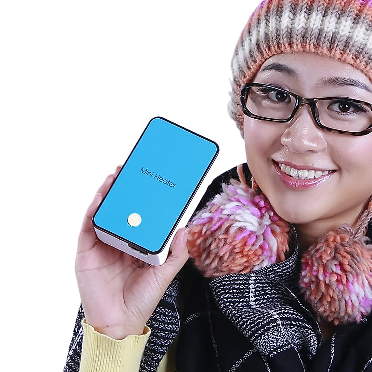 Safety Energy-saving Heater Mini Portable Room Office Desktop Electric Fan Heater Air Warmer Blue