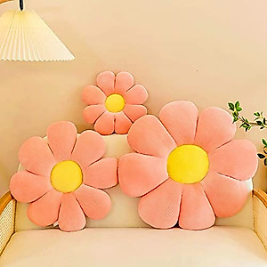 IBUYPADS Flower Pillow Flower Floor Pillow Cute Pillows Aesthetic Daisy Pillow Flower Floor Pillow Seating Cushion Flower Pillow Indie Flower Shaped Pillow (Green-S)