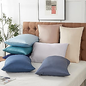 Warmstar 600 Thread Count Cooling Pillow Cases Standard Size Set of 2,Rayon Derived from Bamboo Cooling Pillow Cases for Hot Sleepers,Soft Silky Breathable Envelope Pillowcases,White,20x26 Inches