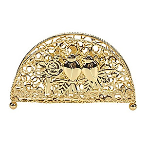 Napkin Holder Gold Paper Dispenser: Modern Metal Napkin Holder for Kitchen Dining Tables - Paper Cocktail Napkins Holders Organizer for Kitchen Restaurant Home Décor