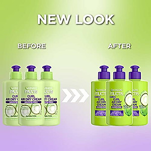 Garnier Fructis Style Curl Nourish Butter Cream Leave-In Conditioner for Curly Hair, 10.2 Ounce Bottle, 3 Count