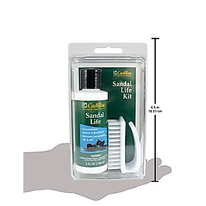 Cadillac Sandal Life - Athletic Sandal Flip Flop Cleaning Kit - Cleaner and Deodorizer Wash + Brush for Outdoor Hiking Trail Boat Beach Water Sport Footwear