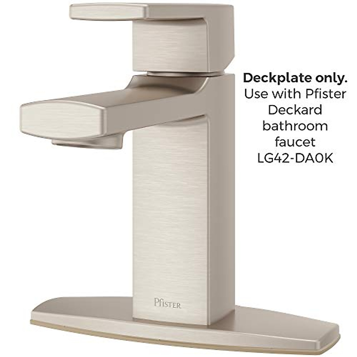 Pfister 961-230J Deckard Deckplate for 1-Handle Bathroom Faucet, 1 Count (Pack of 1), Matte Black