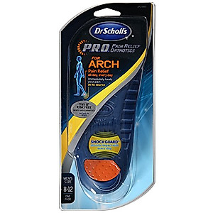 Dr. Scholl's P.R.O. Pain Relief Orthotics for Arch- Men's, Size 8-12
